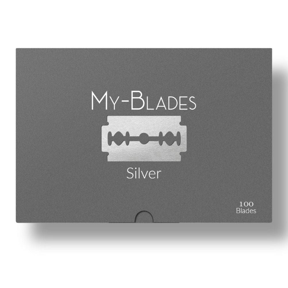 My-Blades® Silver Double Edge Steel Razor Blades (50 Pack) – Style ...